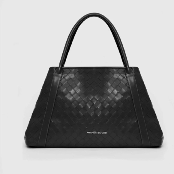 Maniere De Voir | Bags | Black Waffle Bag | Poshmark
